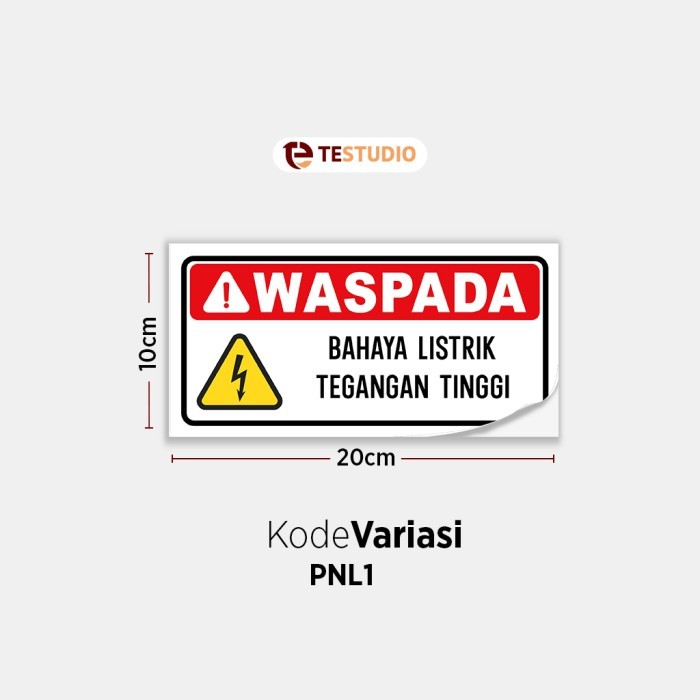 Jual Stiker Label K3 Safety Peringatan Bahaya Listrik Bertegangan ...