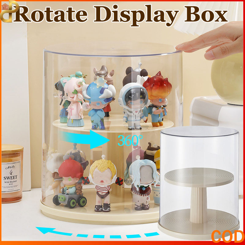 Jual Rak Pajangan Akrilik Transparan Rotate Display Box Acrylic Kotak ...