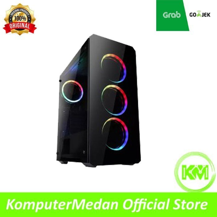 Jual Casing PC ABKO MIRROR - Tempered Glass Front & Side Panel Tanpa Fan | Shopee Indonesia