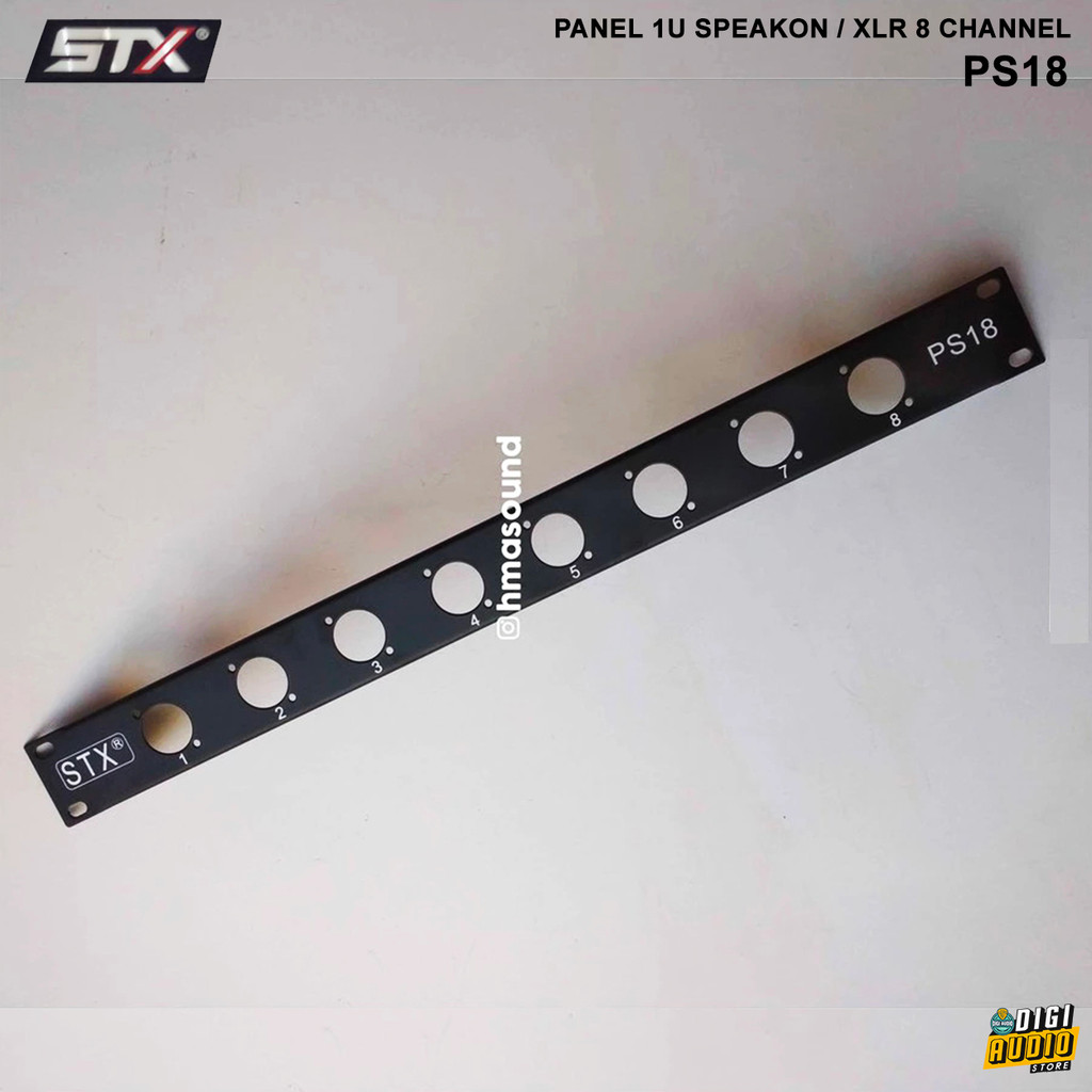 Jual Panel Speakon & XLR 1U - 8 Lubang - STX PS18 Plat Besi untuk Rak ...