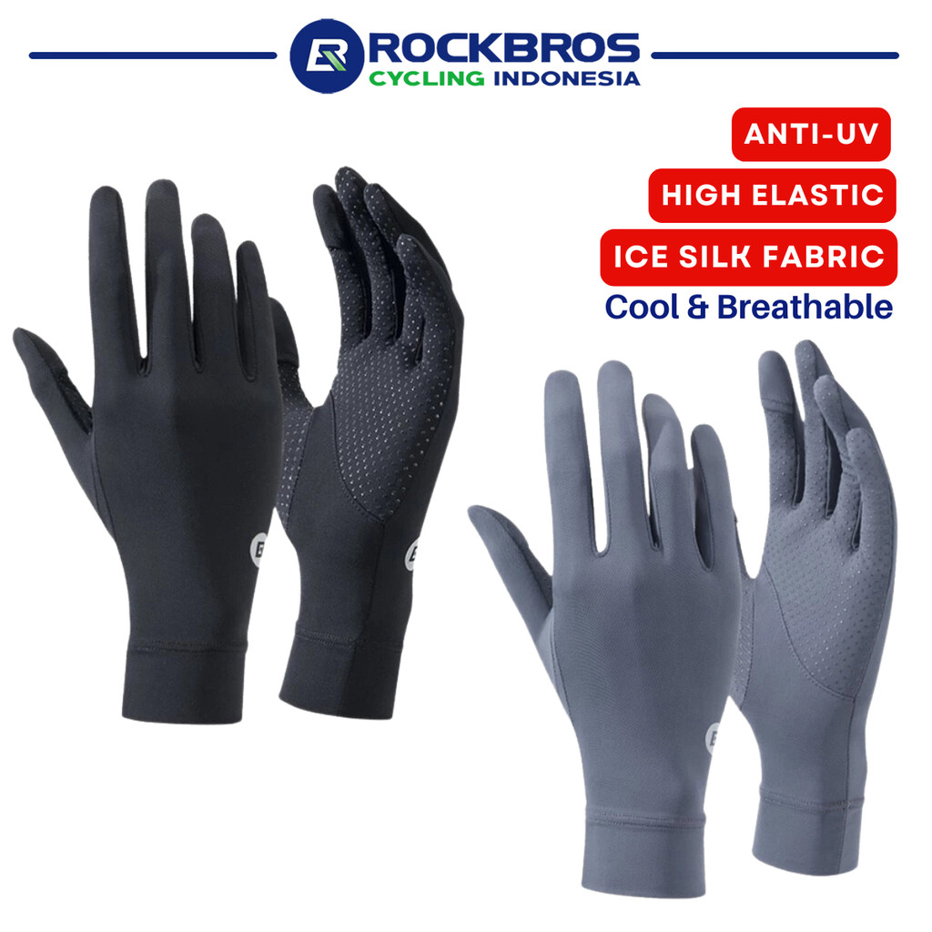 Jual ROCKBROS S291-1 Sarung Tangan Sepeda Anti UV Bike Glove Full Finger | Shopee Indonesia