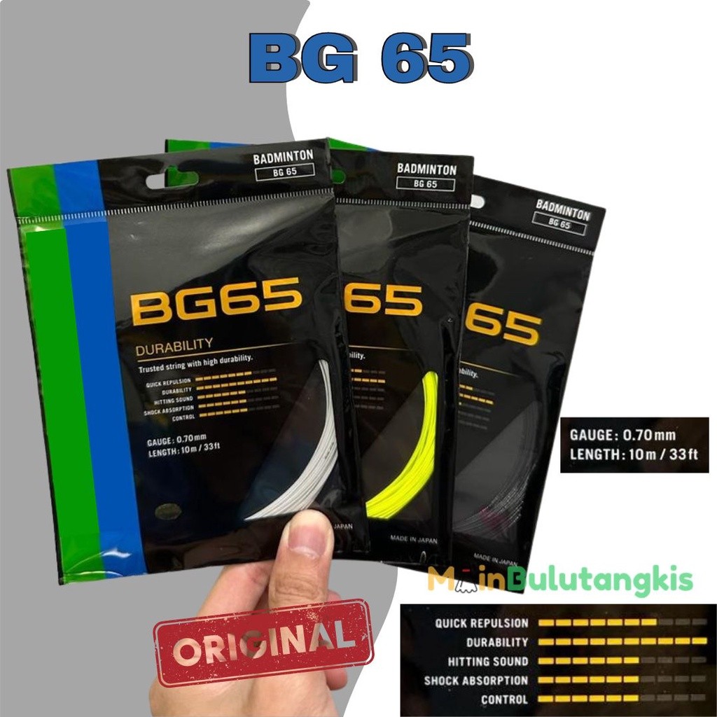 Jual Senar Badminton Yonex BG 65 - Original | Shopee Indonesia