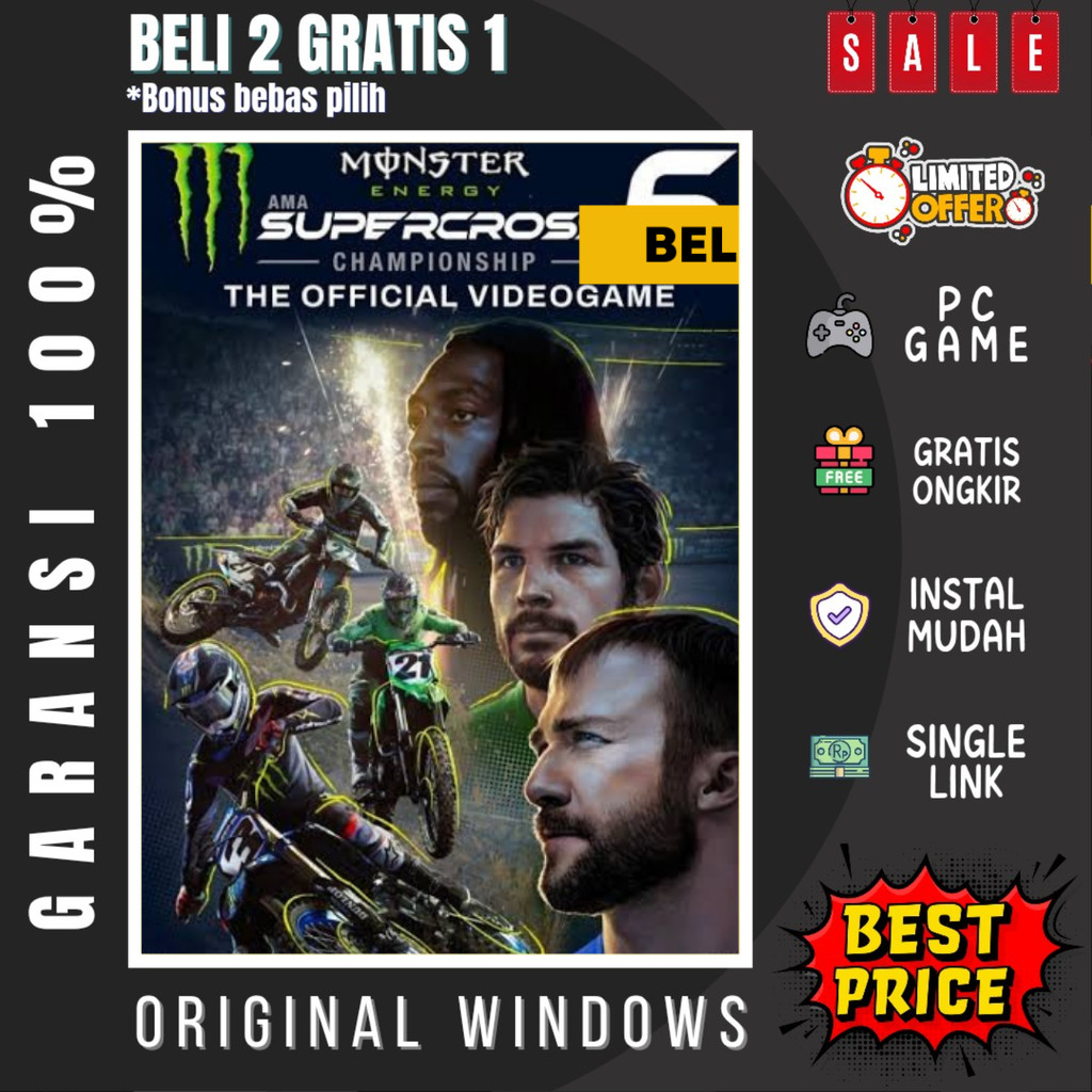 Jual MONSTER ENERGY SUPERCROSS THE OFFICIAL VIDEOGAME 6 - GAME PC ...