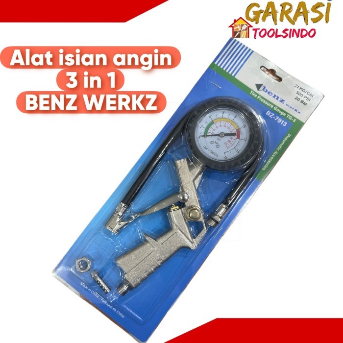 Jual BENZ alat isi angin ban 3 in 1 TG3 tire inflator benz alat isian ...
