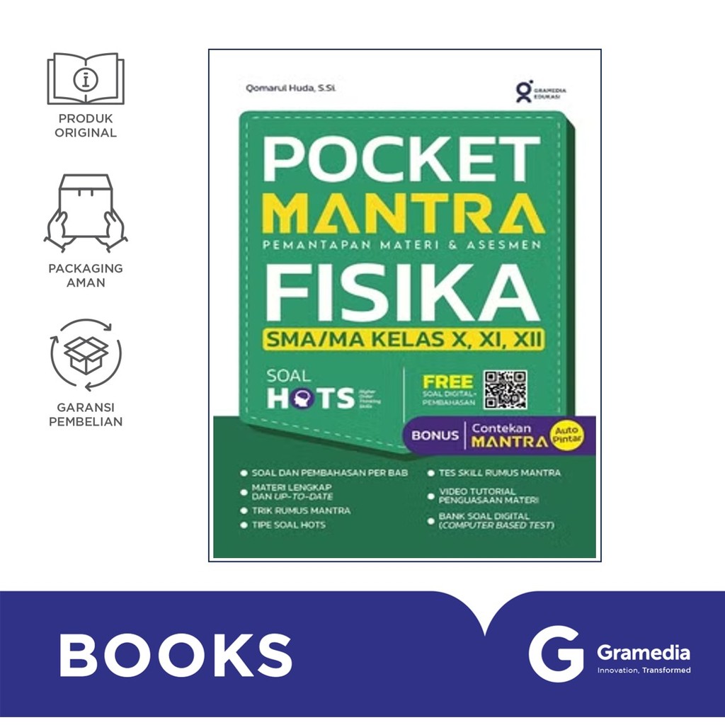Jual Pocket Mantra Fisika SMA/MA Kelas X, XI, XII ( Qomarul Huda, S.Si ) | Shopee Indonesia