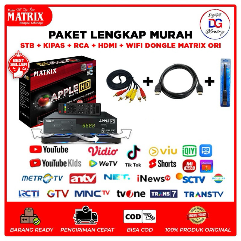 Jual Matrix Apple Merah/Silver/Kuning Super HD - STB TV Digital Youtube,MeeCast,Apple Cast,IPTV ...