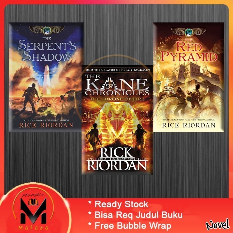 Jual The Kane Chronicles (3 book series) by Rick Riordan (English ...