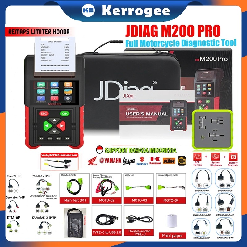 Jual ECU Remap&Ready!!!2024 JDiag M200 PRO REMAP Motor Scanner Function ...