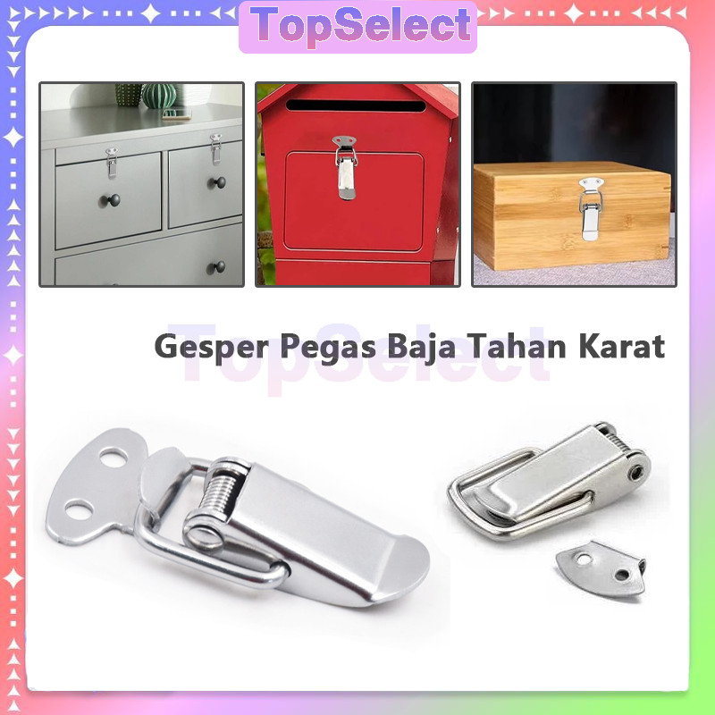 Jual Spring Loaded Toggle Latch Catch Hasp Kaitan Peti Stainless Steel ...