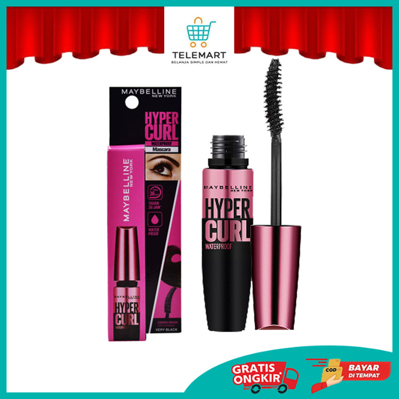 Jual MAYBELLINE HYPER CURL 92ML WATERPROFF MASKARA | Shopee Indonesia
