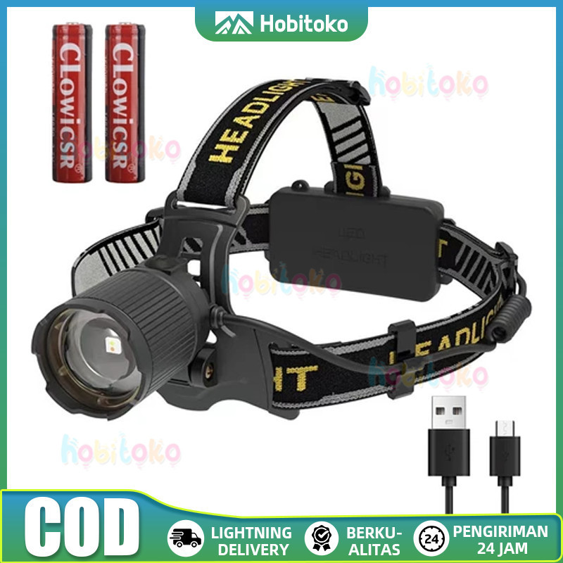 Jual Senter Kepala LED/Super Terang 5000 Lumen/senter lampu depan LED ...