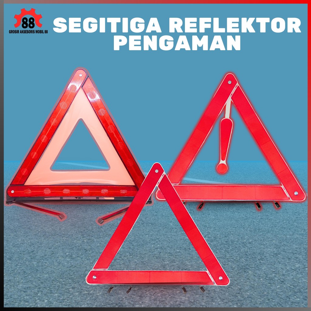 Jual Segitiga Pengaman Mobil Lipat Reflektor Tanda Peringatan Hazard ...