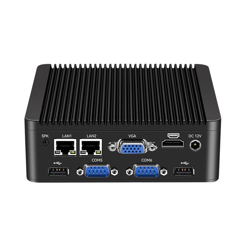 Jual Industrial Mini PC Fanless Intel Celeron J4125 N5000 2LAN 6COM RS485/RS232 HDMI WiFi 4G LTE ...
