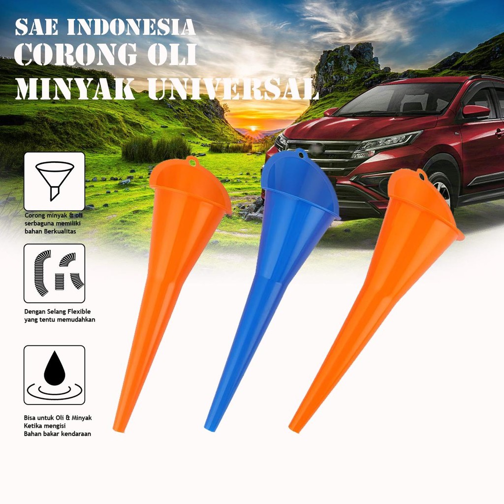 Jual Corong Oli Paket 3, Corong Oli Leher Panjang Plastik Multifungsi ...