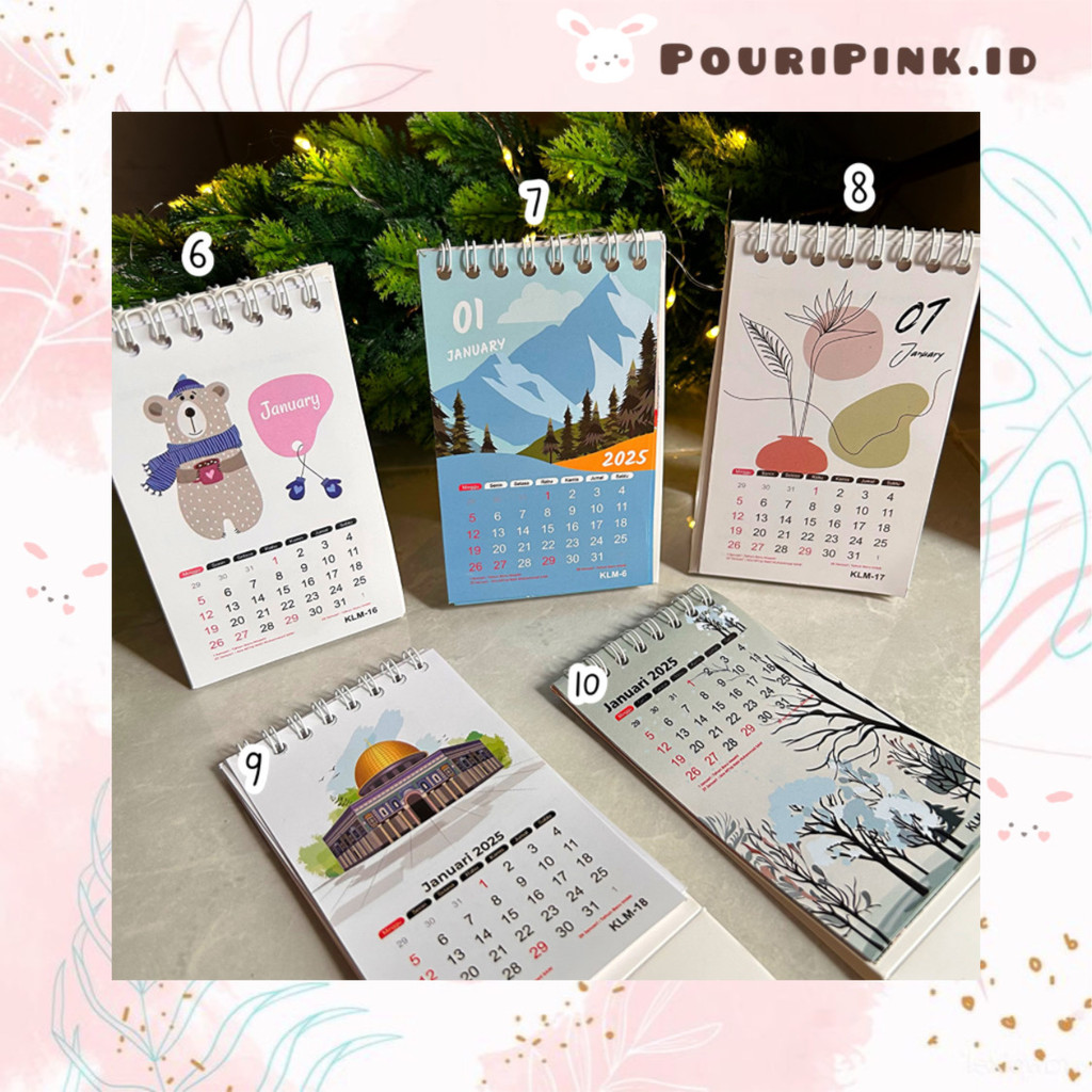 Jual Kalender Meja Kecil 2025 Karakter Abstrak Islamic Animal Flower ...