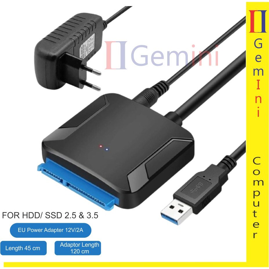 Jual Kabel Sata to USB 3.0 PREMIUM QUALITY for HDD SSD 2.5" plus ...