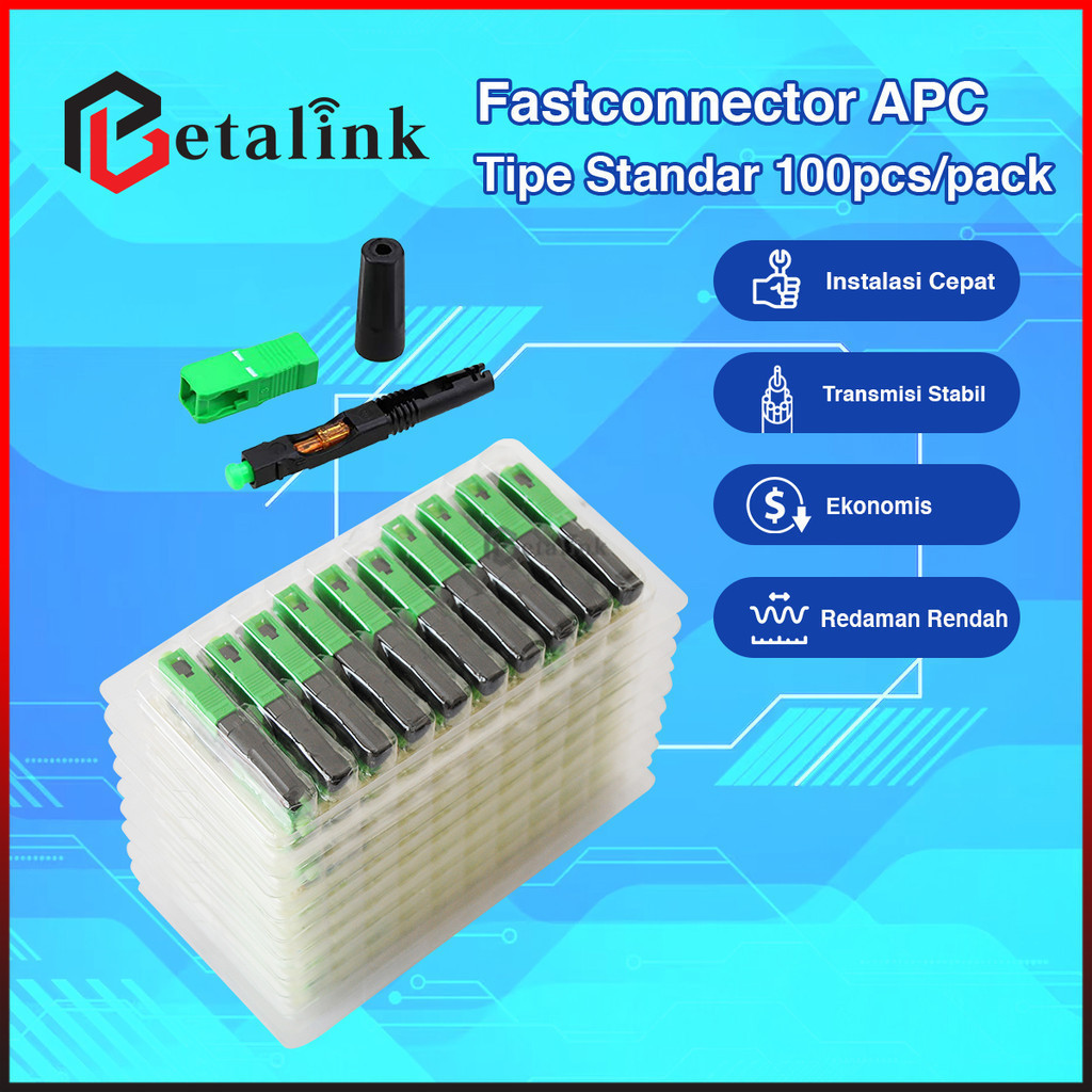 Jual 1Box/100Pcs Fast Connector SC APC TUTUP Biasa Standar /Fiber Optik ...