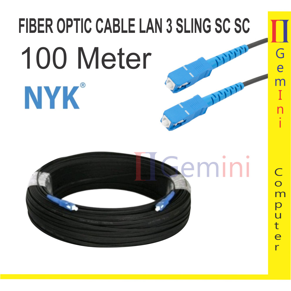 Jual KABEL FIBER OPTIC FO PRECON SC-SC 3 SLING 1 CORE 100 METER ...