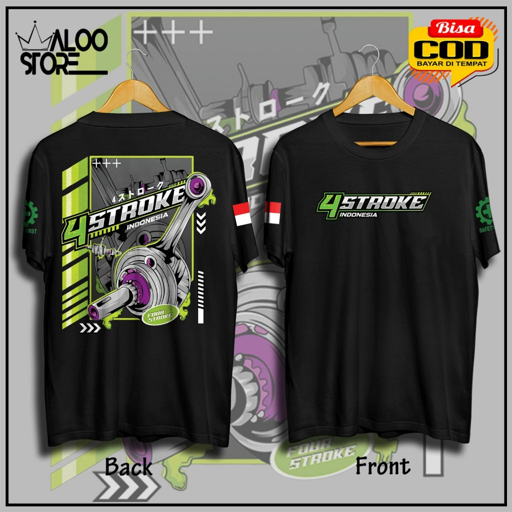 Jual Kaos Racing 4 Stroke Indonesia Baju 4 Tak 4Stroke Motor Otomotif ...