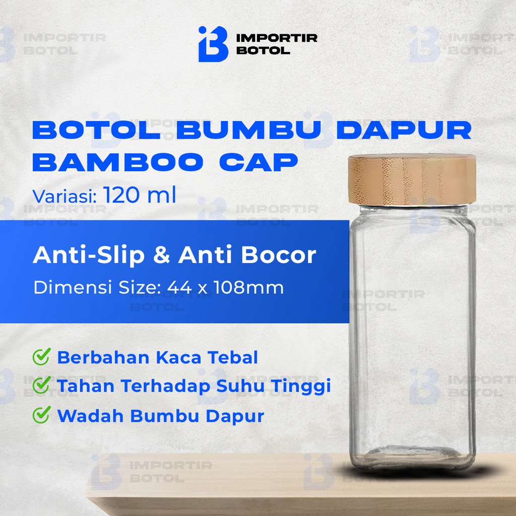 Jual IMPORTIR BOTOL Jar Bumbu Dapur Cap Bambu 120ml | Shopee Indonesia