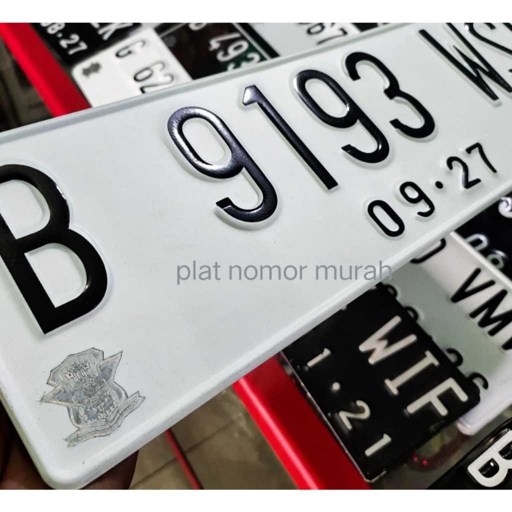 Jual PLAT NOMOR MOBIL CUSTOM PLAT PUTIH STANDAR MOBIL | Shopee Indonesia