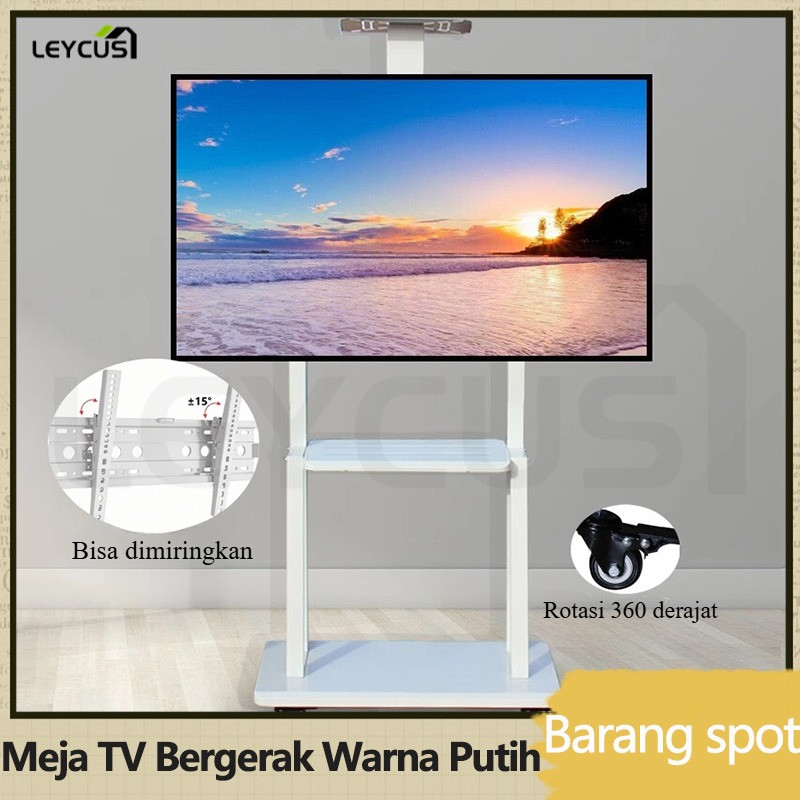 Jual LEYCUS Bracket TV Standing 65 Inch Universal Putih Dudukan TV ...