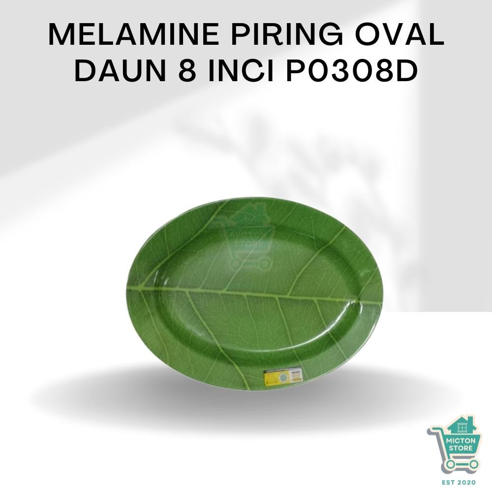 Jual LUXTON Premium Melamine Piring Oval Daun 8 Inchi P0308D Piring ...