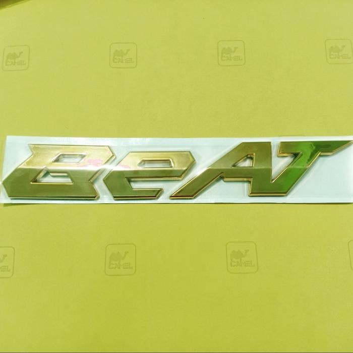 Jual LOGO Emblem motor honda beat gold 1PCS ukuran original beat ...