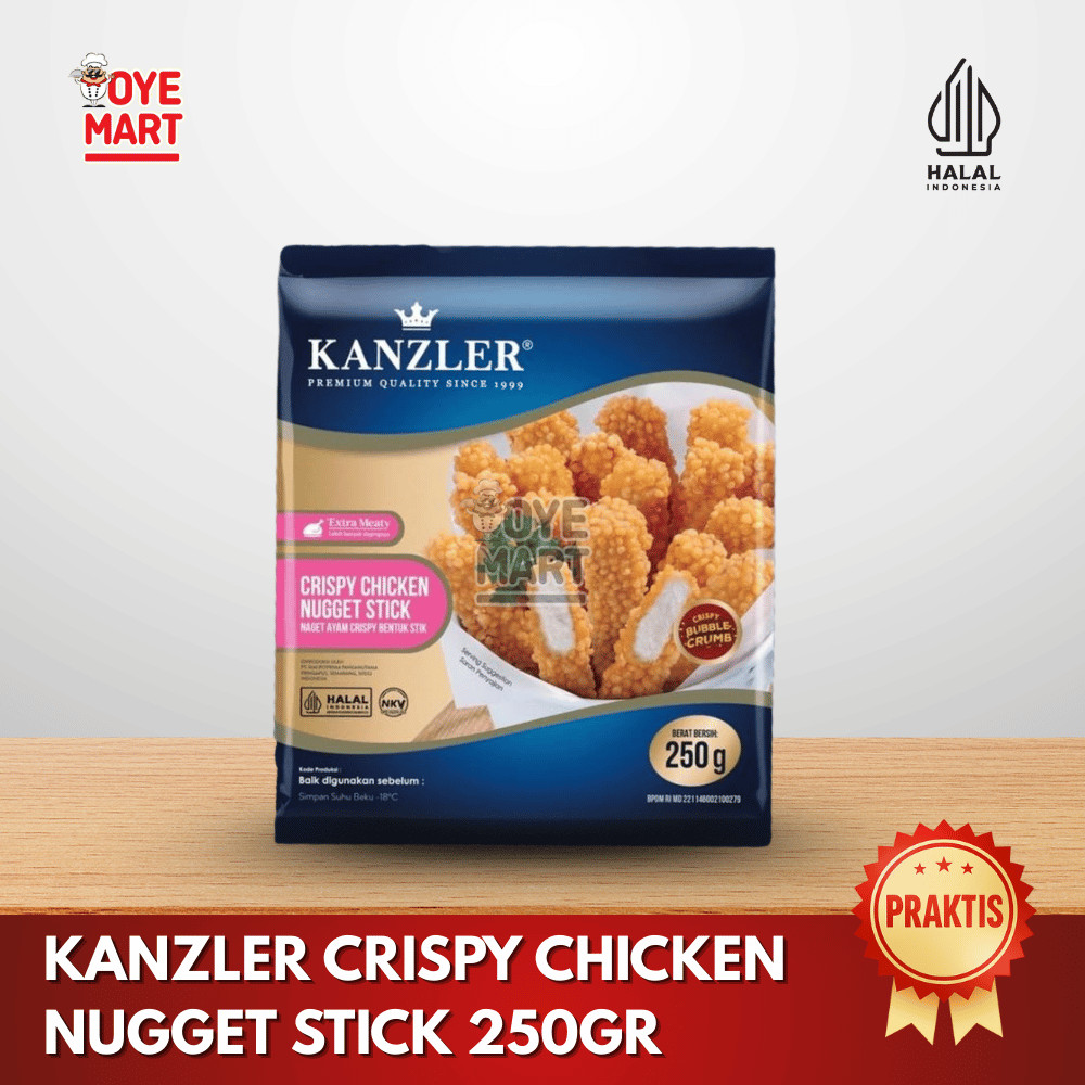 Jual KANZLER CRISPY CHICKEN NUGGET STICK 250GR/NAGET STIK KEMASAN MINI ...