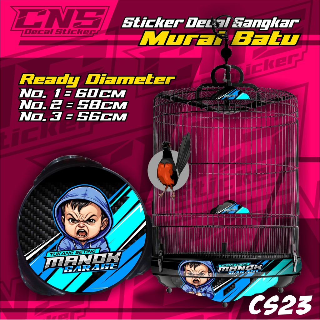 Jual Stiker Sangkar Bulat Murai MEKANIK MANOK High Quality Bisa REQUEST ...