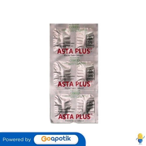 Jual Asta Plus Strip Isi 6 Kaplet | Shopee Indonesia