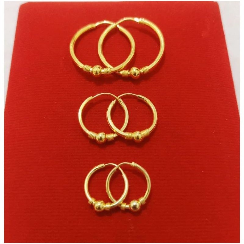 Jual anting gipsy polos pentol lapis emas logam Kuningan anti karat ...