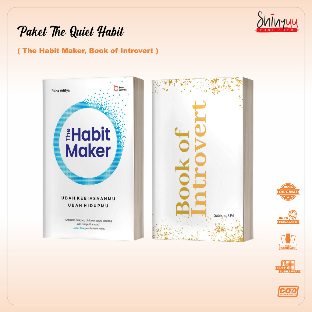 Jual Paket Bundling Book Of Introvert Dan Habit Maker | Shopee Indonesia