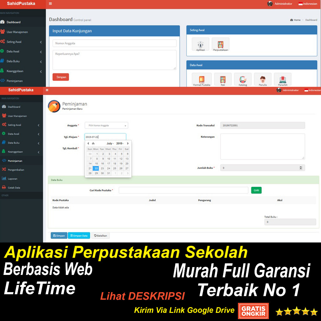 Jual Aplikasi Perpustakaan Sekolah Berbasis Website | Shopee Indonesia