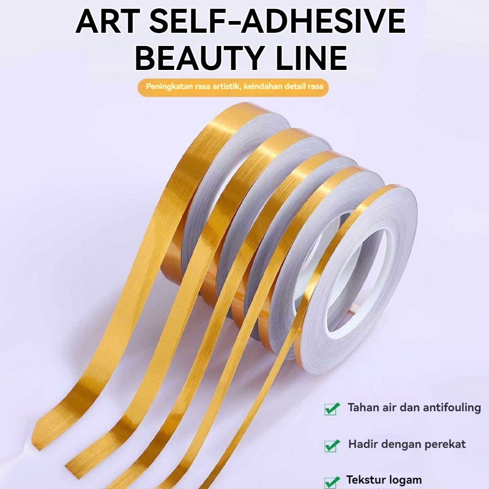 Jual Stiker Ubin Keramik Jahitan Emas 50M Roll Gulungan Sticker Gold 0 ...