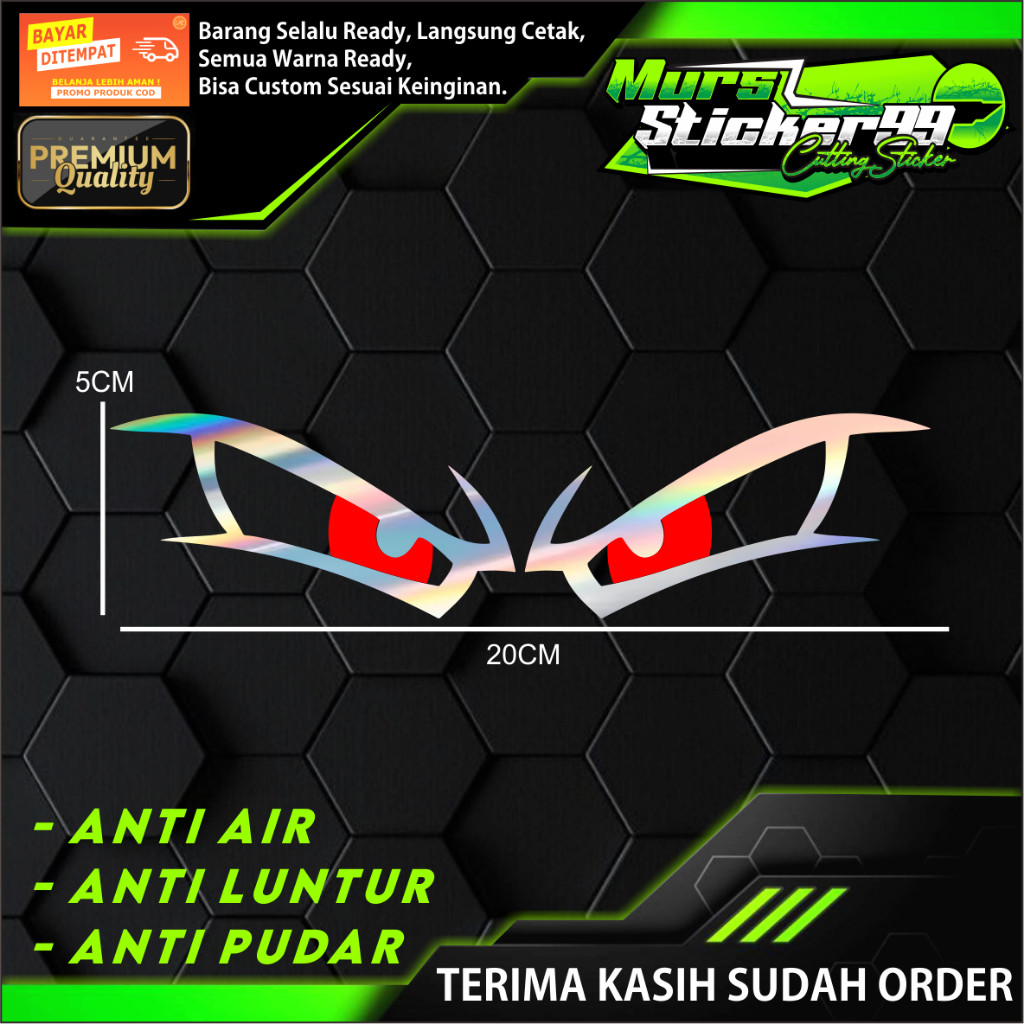 Jual Sticker Cutting MATA SIPIT KANAN KIRI 2 WARNA Cocok Untuk Motor ...