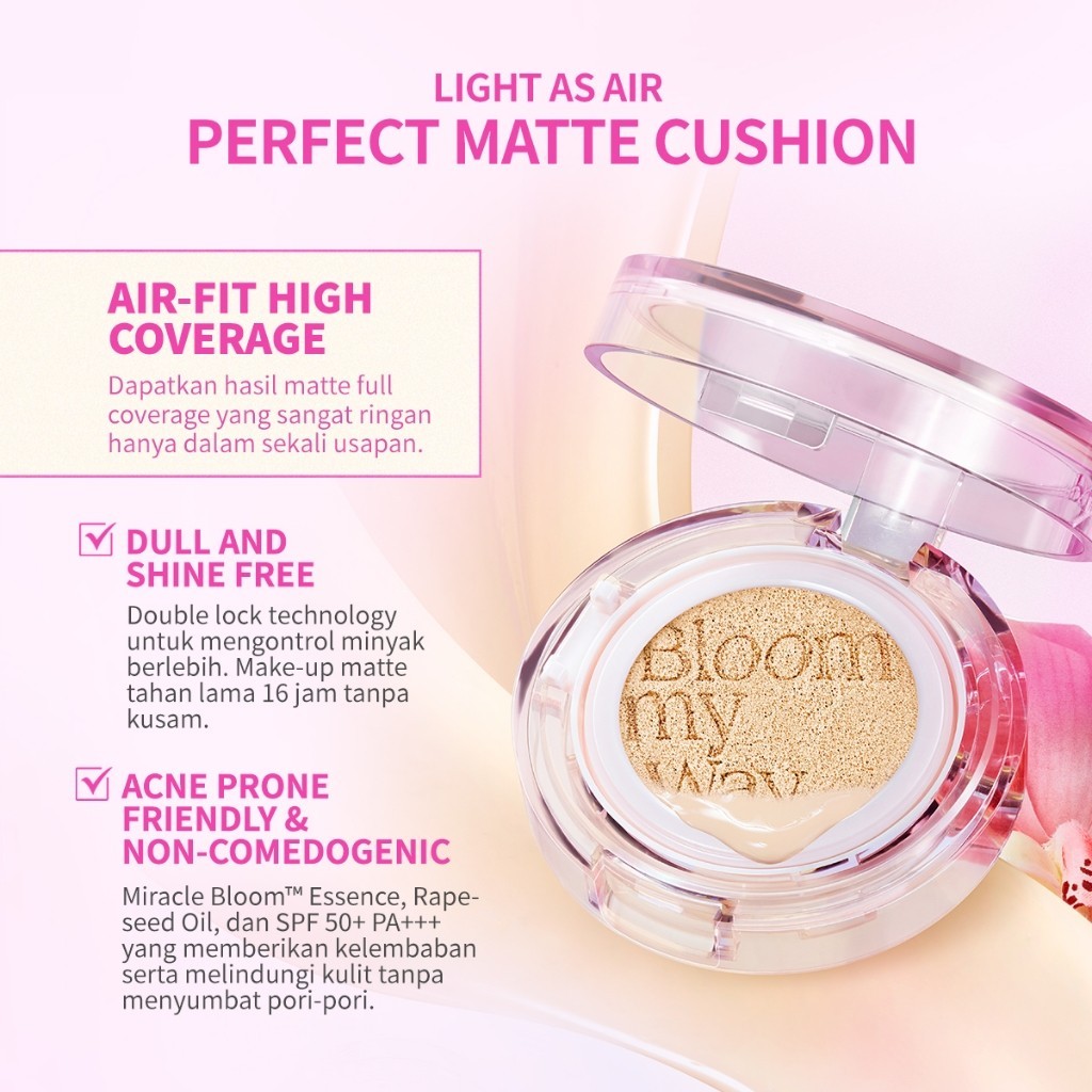 Jual BNB barenbliss Bloomatte Perfect Zoom Cover Cushion (16H Flawless Matte) 15g | Shopee Indonesia