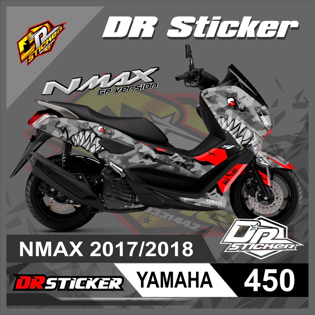 Jual Decal Nmax 2019 Full Body / Decal Custom NMAX Desain Sharkk ...