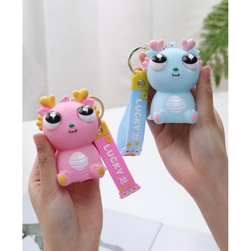 Jual CIVETO GK70 Gantungan Tas Squishy Pop Eye Dragon Penghilang Stress ...