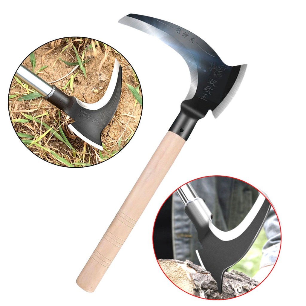 Jual 40cm Sabit kapak Ganda Pemangkas Pemangkas Rumput Multifungsi Alat ...