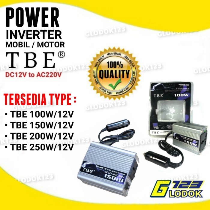 Jual TBE Power Inverter DC 12V To AC 220V 100 150 200 250 Watt Mobil ...
