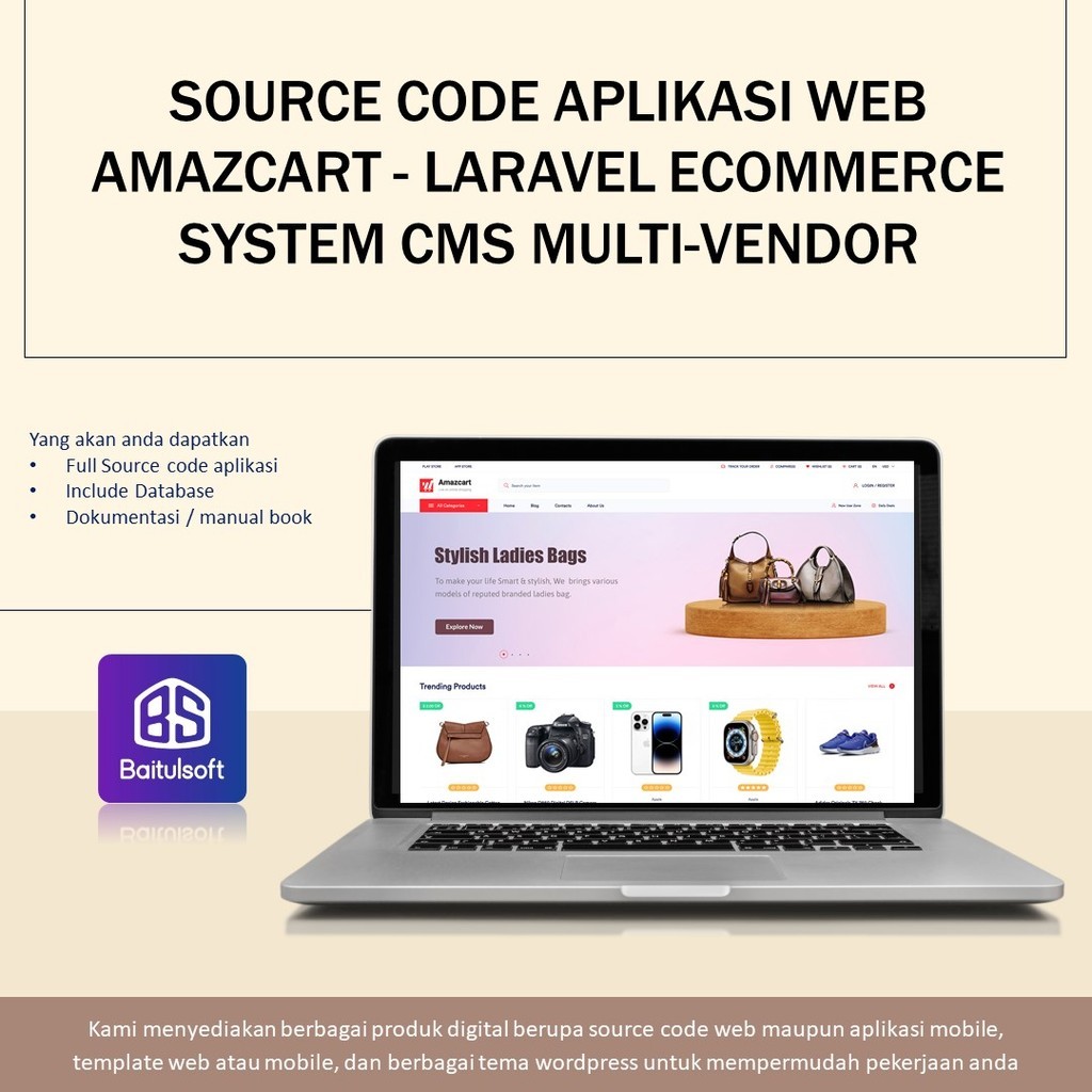 Jual SOURCE CODE APLIKASI WEB AMAZCART - LARAVEL ECOMMERCE SYSTEM CMS MULTI-VENDOR | Shopee ...