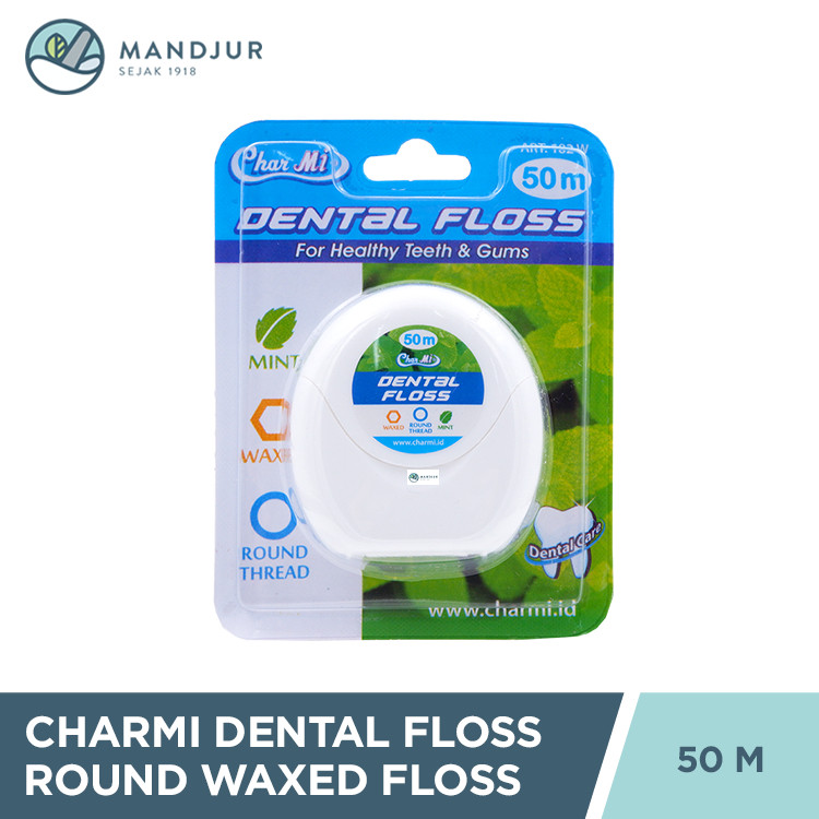 Jual Charmi Dental Floss Art 182W 50 Meter - Benang Pembersih Sela Gigi ...