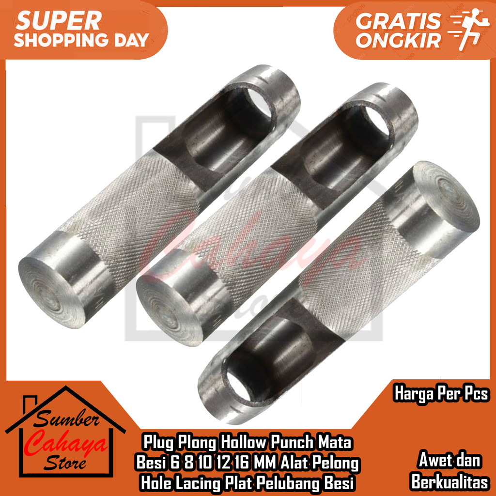 Jual Plug Plong Hollow Punch 6 / 8 / 10 / 12 / 16 Mm Alat Pelong Mata ...
