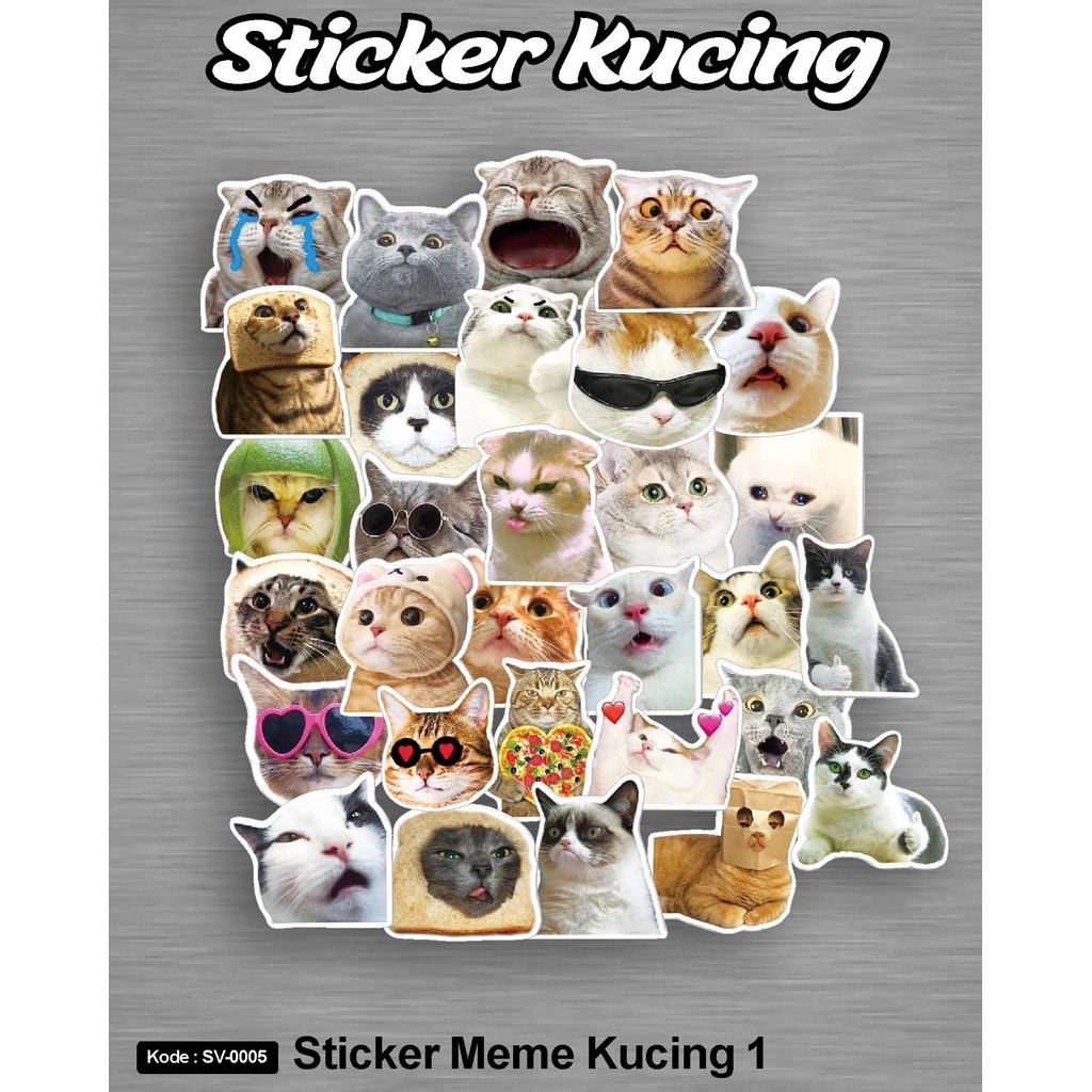 Jual Sticker Kucing Terbaru Sudah Di Cutting (SV-0005-1) Sticker Pack ...