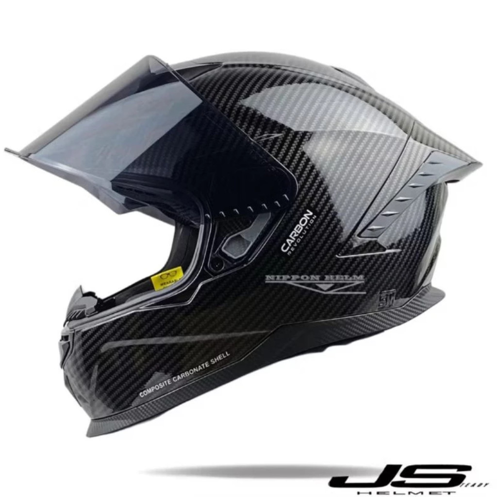 Jual Helm Full Face Js Armor Motif Carbon Ganteng Dewasa FULL CARBON ...
