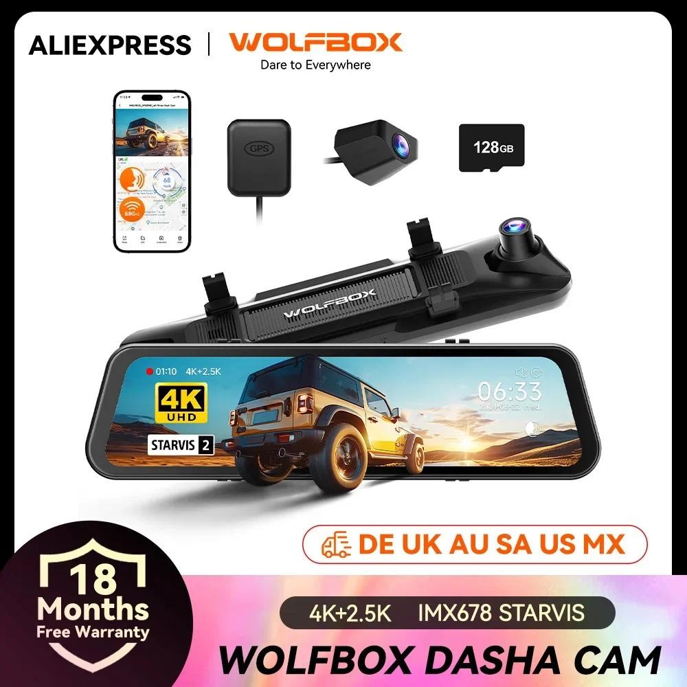 Jual WOLFBOX G900 PRO Dash Cam 4K+2.5K Car DVR Voice Control 5GHZ WI-FI ...