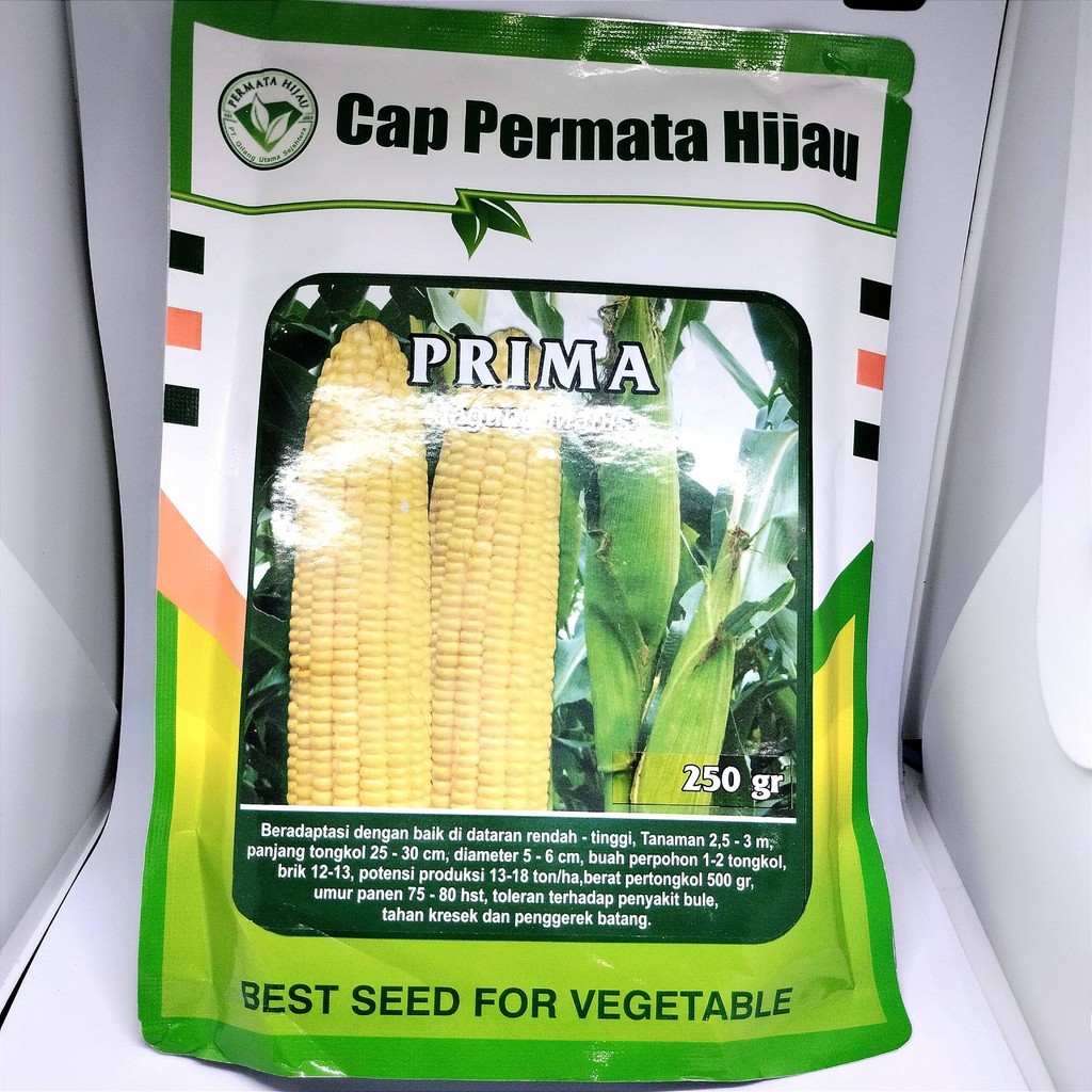 Jual Benih Jagung Manis PRIMA 250 gram Biji Bibit Cap Permata Hijau ...