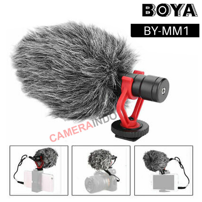 Jual Microphone Boya BY MM1 CardioId Shotgun mic DSLR / Handphone - MM1 | Shopee Indonesia
