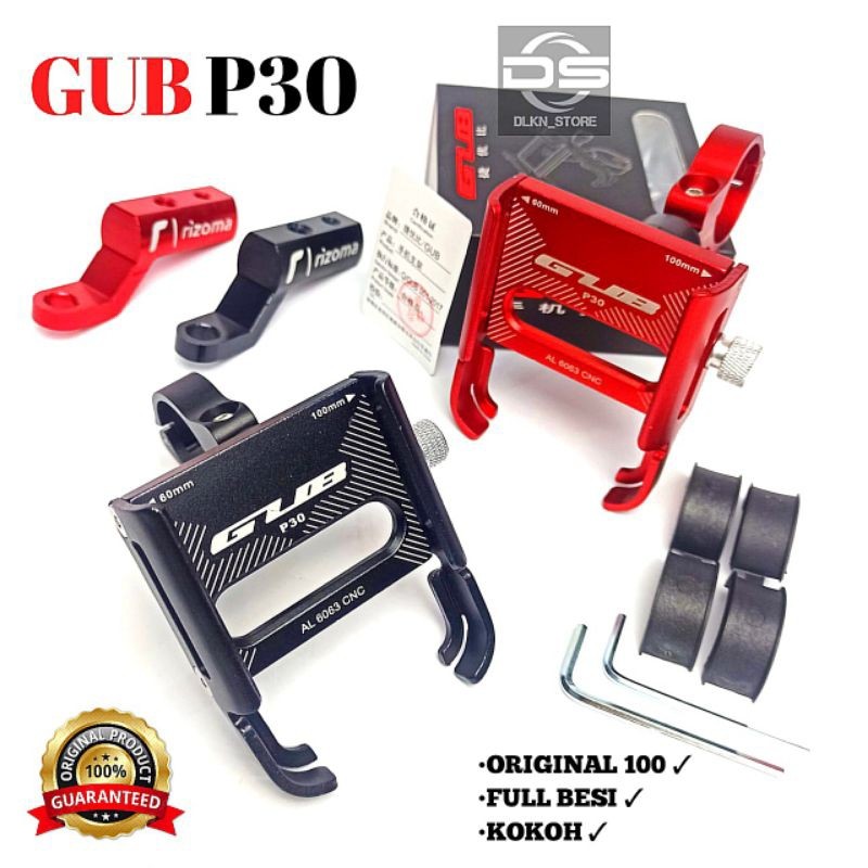 Jual SAXCIONSHOP HOLDER GUB P30 Original Full Alumunium Besi dudukan spion atau stang bulat ...